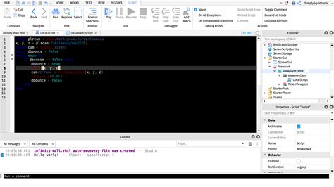 want to make an illusion of fake exit using viewport scripting
