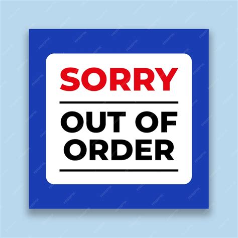 Free Vector Duotone Simple Sorry Out Of Order Sign
