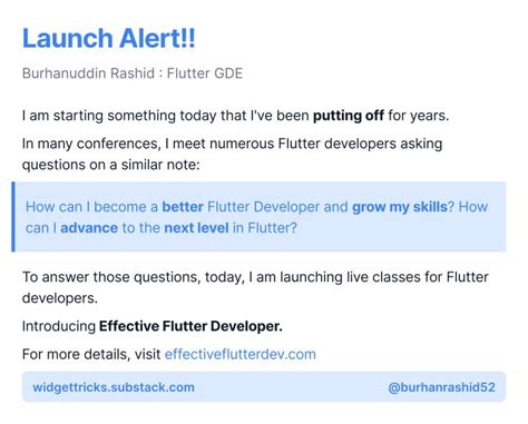 Aditya Thakur On Linkedin Burhanuddin Rashid Has Launched Effective Flutter Developer