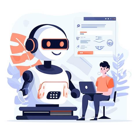 Premium Vector Humanrobot Interaction