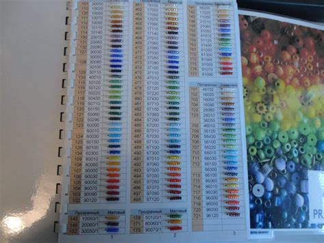 Color Chart Beads Preciosa Seed Beads Sample Color Card Etsy