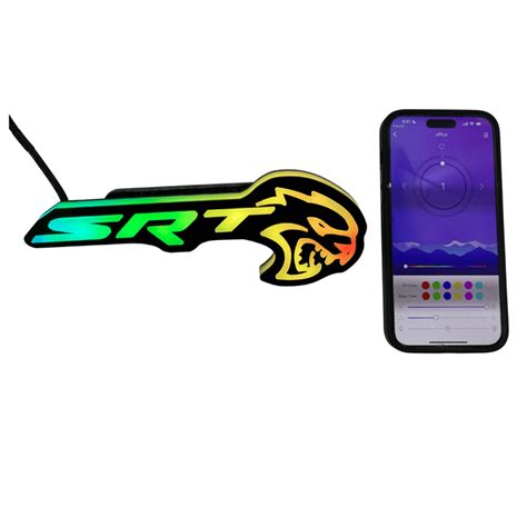 2015 2023 Dodge Srt Hellcat Rgb Flow Series Led Badge Emblem Logo