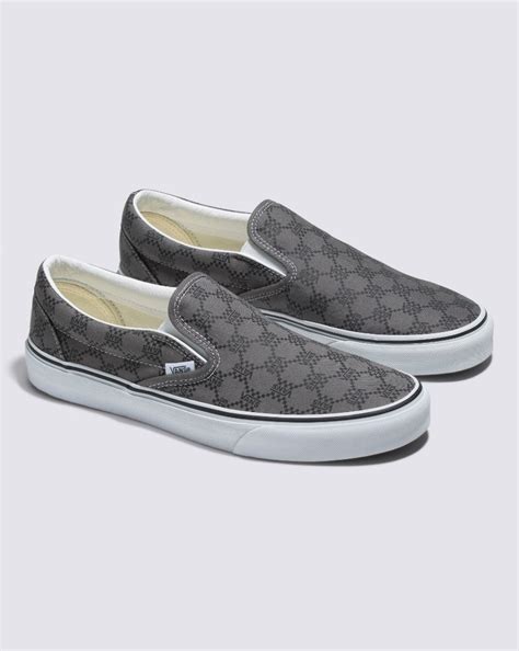Shop Vans Classic Slip On In Grey