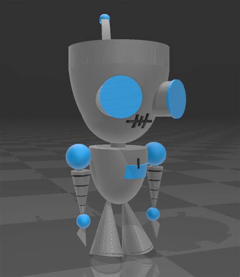 Obj File Gir From Invader Zim Keychain・model To Download And 3d Print・cults