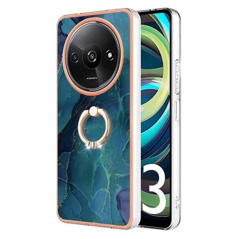 For Xiaomi Redmi A3 Electroplating Marble Dual Side Imd Phone Case With