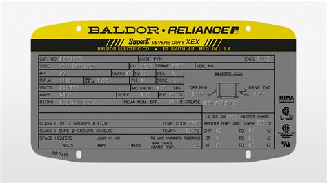 How To Read A Nema Motor Nameplate News Center Abb
