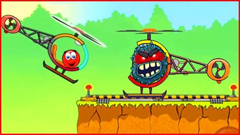ШАР СРАЖАЕТСЯ НА ВЕРТОЛЕТАХ ПРОТИВ КВАДРАТА В игре красный шарик Видео про Red Ball 4 Youtube