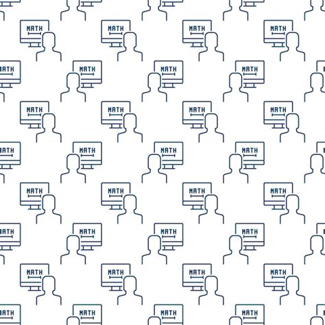 Premium Vector Online Math Tutoring Vector Mathematics Education Outline Seamless Pattern