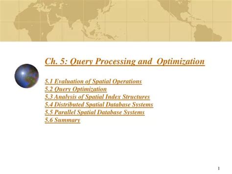 Ppt Spatial Query Processing And Optimization In Databases Strategies