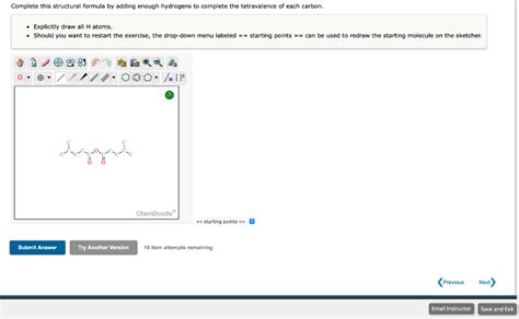 Solved Complete This Structural Formula By Adding Enough Chegg