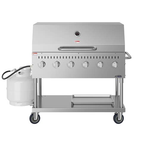 Koolmore Cgkit4 48d 6 Burner Commercial Outdoor Propane Gas Grill With