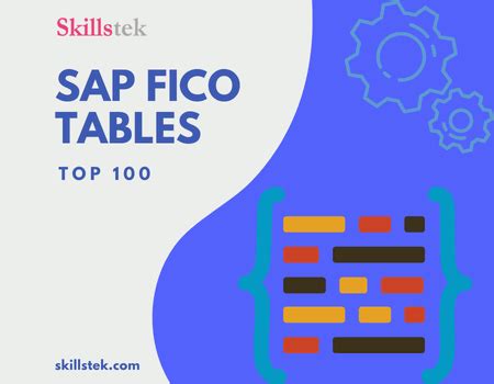 Tables In SAP FICO List Of Top Most Important Skillstek