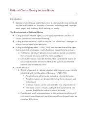 Rational Choice Theory Lecture Notes Docx Rational Choice Theory Lecture Notes Introduction