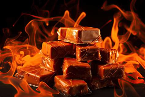 Premium Ai Image Spooky Candy On Orange Halloween Background