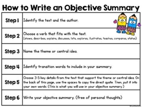 Objective Summary By Crystal Oswald Tpt