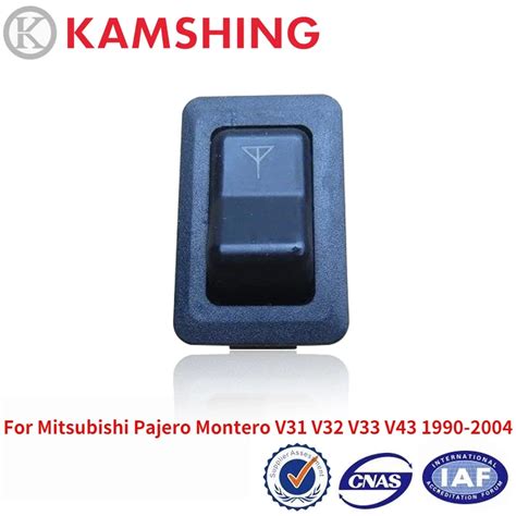 Capqx 자동차 라디오 Cd 음악 안테나 스위치 전기 공중 푸시 버튼 미쓰비시 파제로 몬테로 V31 티몬