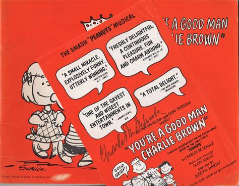 Youre A Good Man Charlie Brown Theatre Souvenir Program And Signed