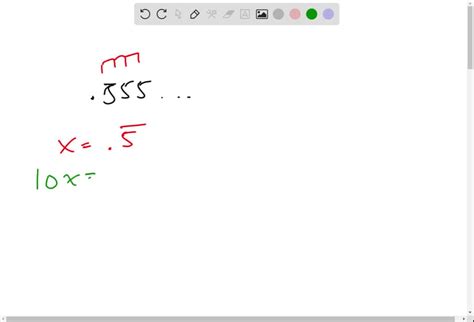 write each repeating decimal number as a quotient of integers 0 555