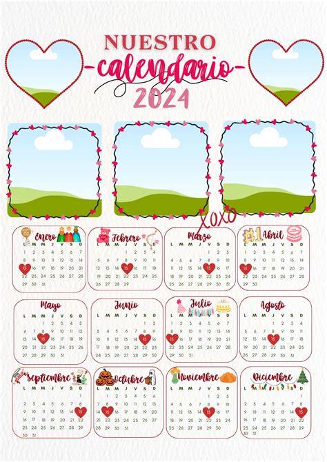 Copia De Calendario 2024 Pareja Artofit