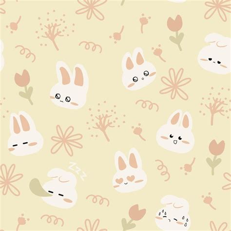 Premium Vector Cute Bunny Seamless Pattern T Wrapper Design Vector