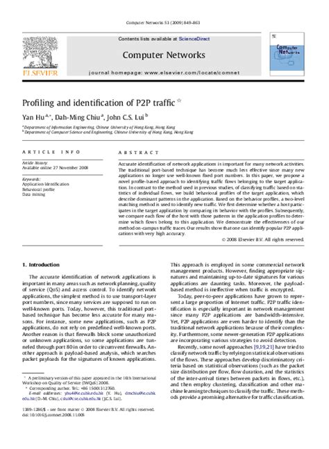 pdf profiling and identification of p2p traffic