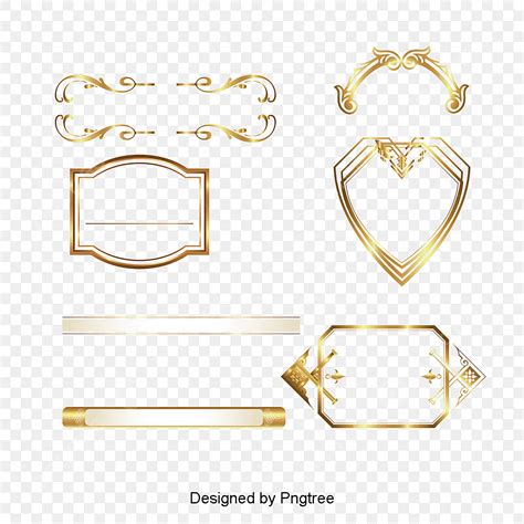 금빛 무늬 테두리 장식 설계 벡터 소재 금 클립 아트 황금 무늬 장식 패턴 Png 일러스트 및 Psd 이미지 무료 다운로드 Pngtree