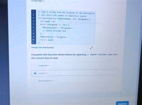 Language C copy a string fron the original to | StudyX