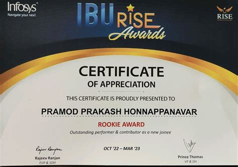 Pramod Honnappanavar On Linkedin Infosys Riseawards2023