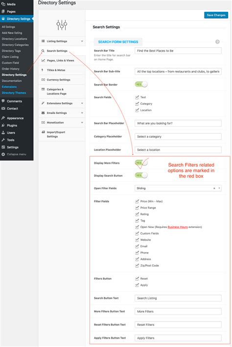 Advanced Filter In Search Listings Form Docs