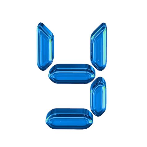 Symbole Bleu Fait Sous Forme De Lettre De Texte Numérique Y Vecteur