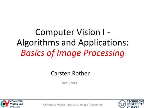 pdf computer vision i algorithms and applications basics of image