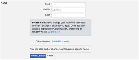 How To Change Profile Name In Facebook