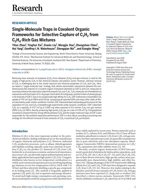 Pdf Single Molecule Traps In Covalent Organic Frameworks For