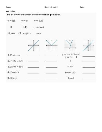 Guided Notes Lesson 16 Part 3 Special Functions By Counting Corner