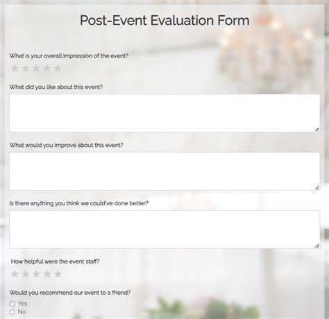 Event Evaluation Form