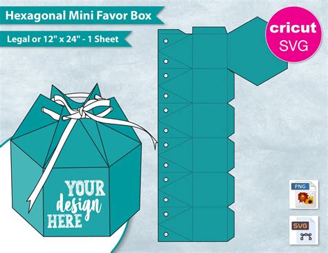 Hexagonal Mini T Box 85x14 Sheet Printable Hexagon T Box