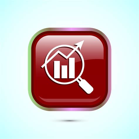 Data Analytics Icon Design Market Research Sign Analytic Icon Red
