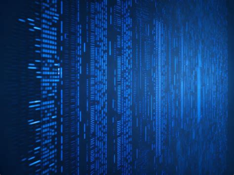 Premium Photo Blue Digital Binary Data On Computer Screen Background