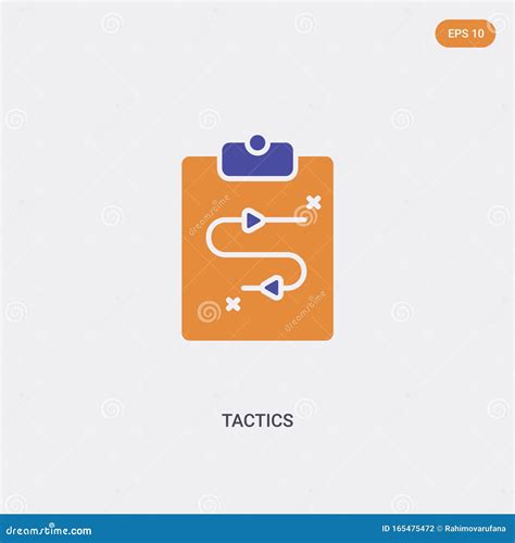 2 Color Tactics Concept Vector Icon Isolated Two Color Tactics Vector Sign Symbol Designed With