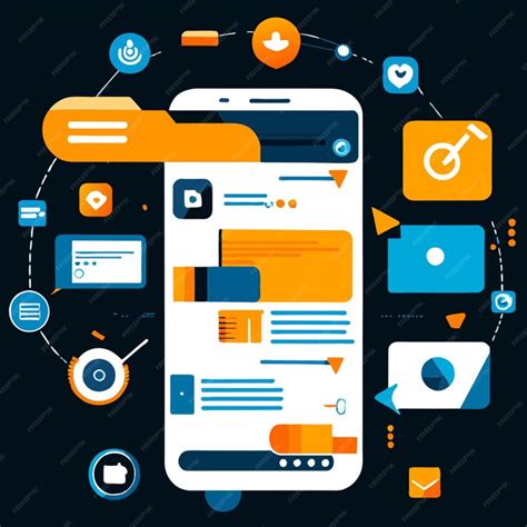 Mobile Application Development Vector Illustration Premium Ai