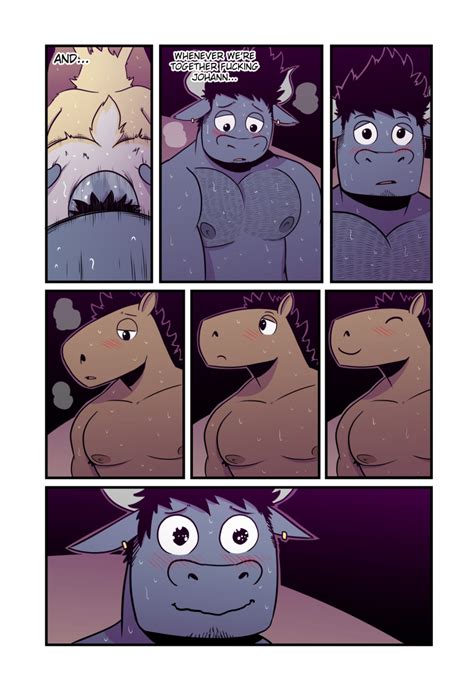 Rule 34 Anal Anal Sex Anthro Blush Bodily Fluids Bovid Bovine Cattle Comic Duo Ear Piercing