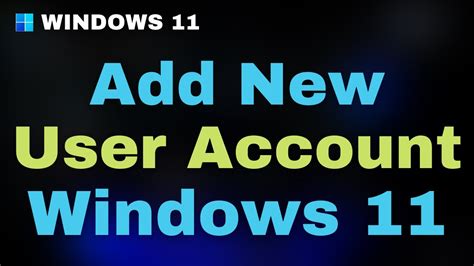 How To Add User Account On Windows 11 Create New User Account Windows 11 Youtube