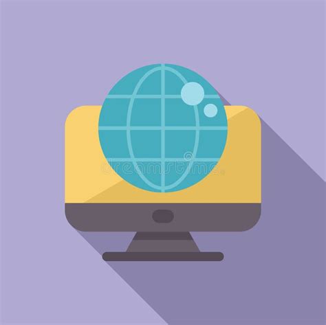 Globe Displaying On Computer Monitor Screen Representing Global Network