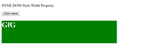 Html Dom Style Width Property Geeksforgeeks
