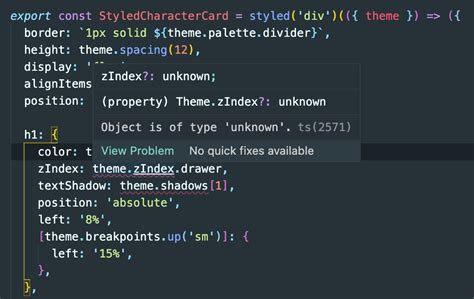 Typescript Error When Pulling Some Theme Props In Styled · Issue