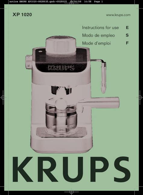 PDF Krups Espresso Machine Tips DOKUMEN TIPS