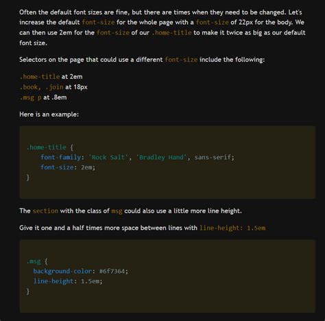Solved I Change Your Body And Headline Fonts Based On Your Chegg Com