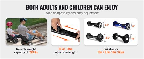 Vevor Hoverboard Seat Attachment Compatible With All 6 5 8 8 5 10