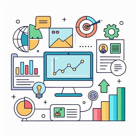 Illustration Of Various Data Analysis Charts Graphs And Reports Premium Ai Generated Vector