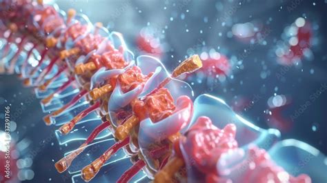 The Image Is Of A Close Up Of A Virus Replicating Inside A Human Cell The Virus Is Shown As A